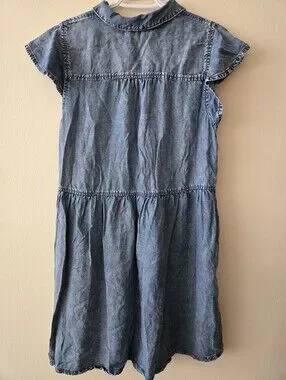Reitmans | Dresses | Reitmans Xl Light Wash Blue Buttonfront Dress With ...